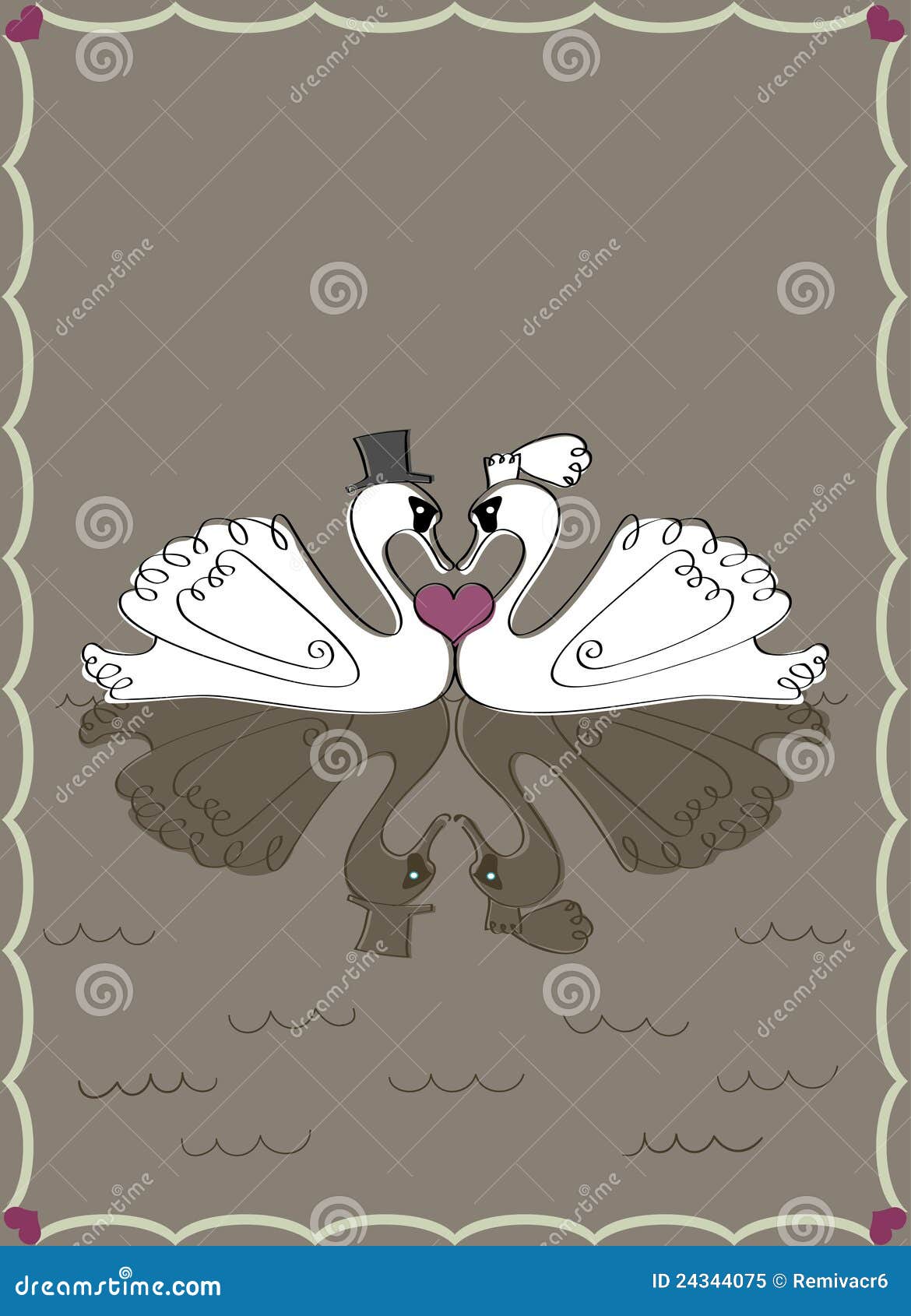 Swans Border Background Stock Photo | CartoonDealer.com #14197632