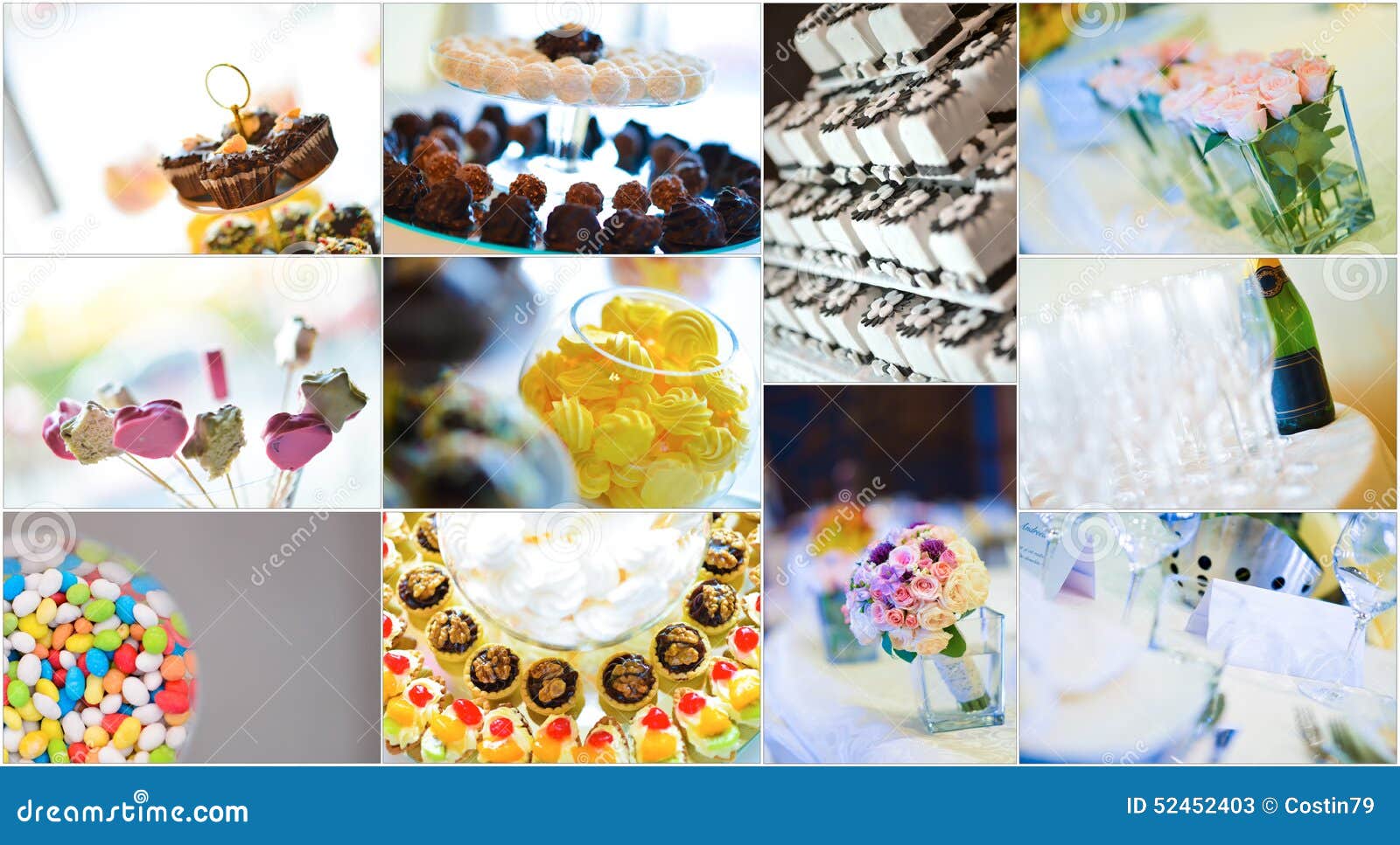 Wedding sweets collage stock image. Image of holiday - 52452403