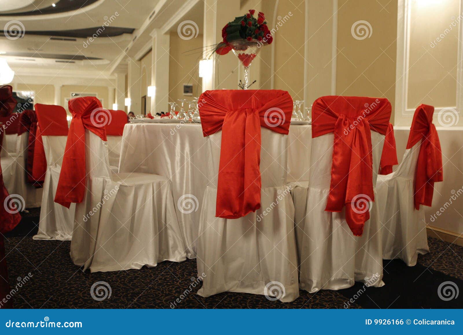 Wedding table stock photo. Image of bows, ceremony, napkin - 9926166