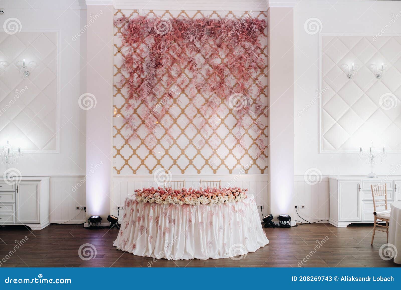 Wedding Table Decoration with Flowers on the Table in the Castle, Table ...