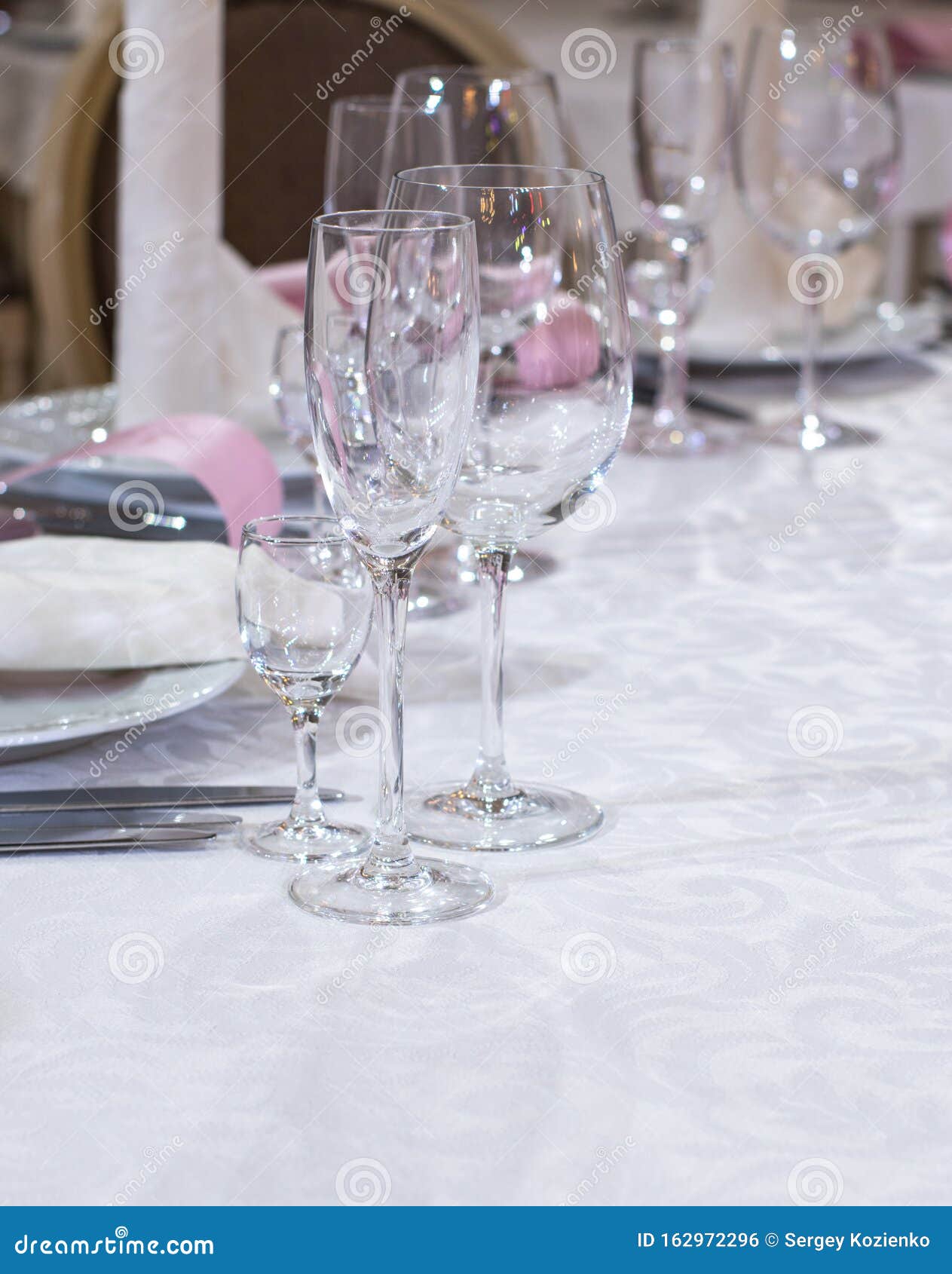 Wedding Table Decorations Set Stock Photo - Image of banquet, dinner ...