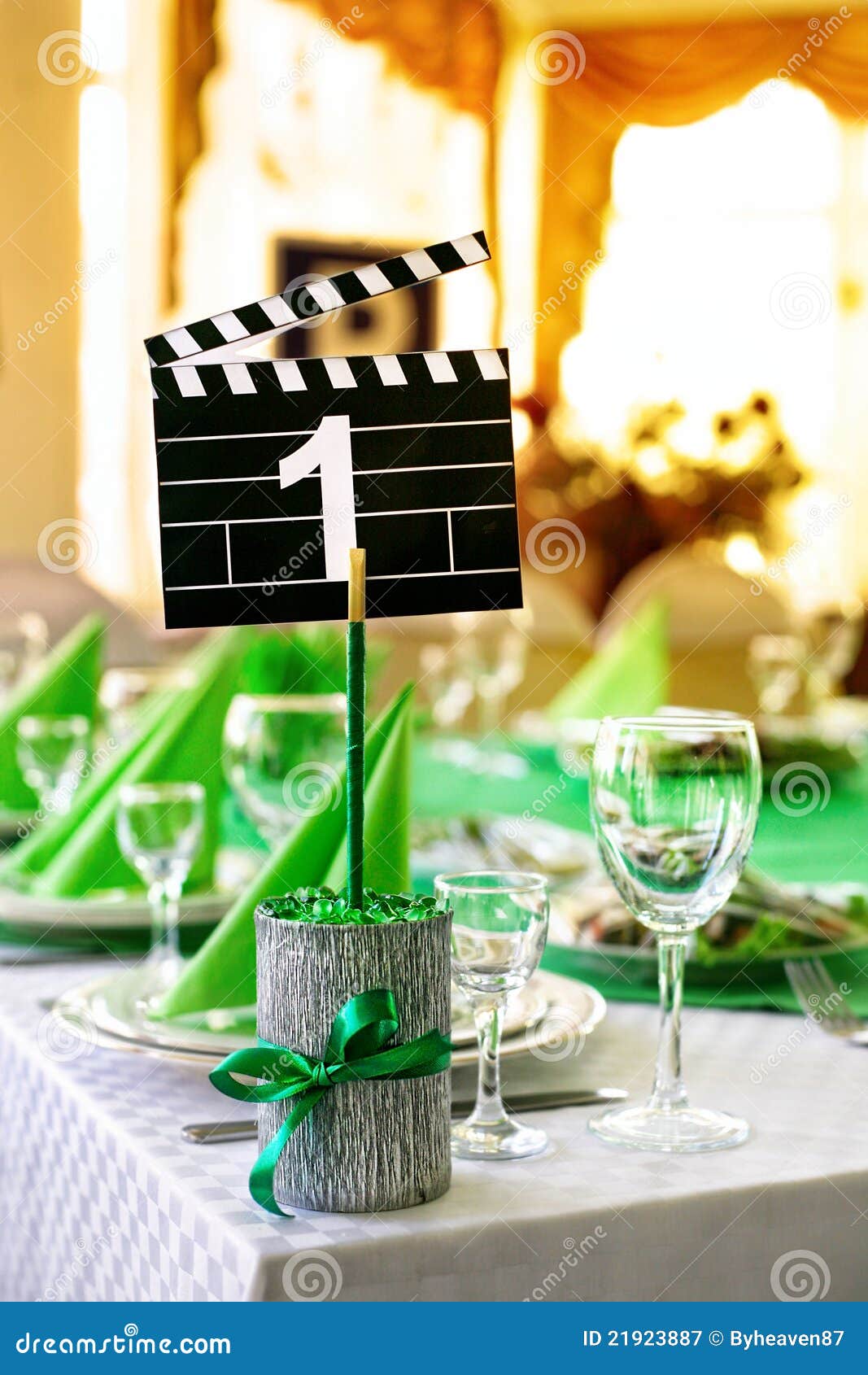 Wedding Table in Movie Style Stock Image - Image of elegant, banquet ...