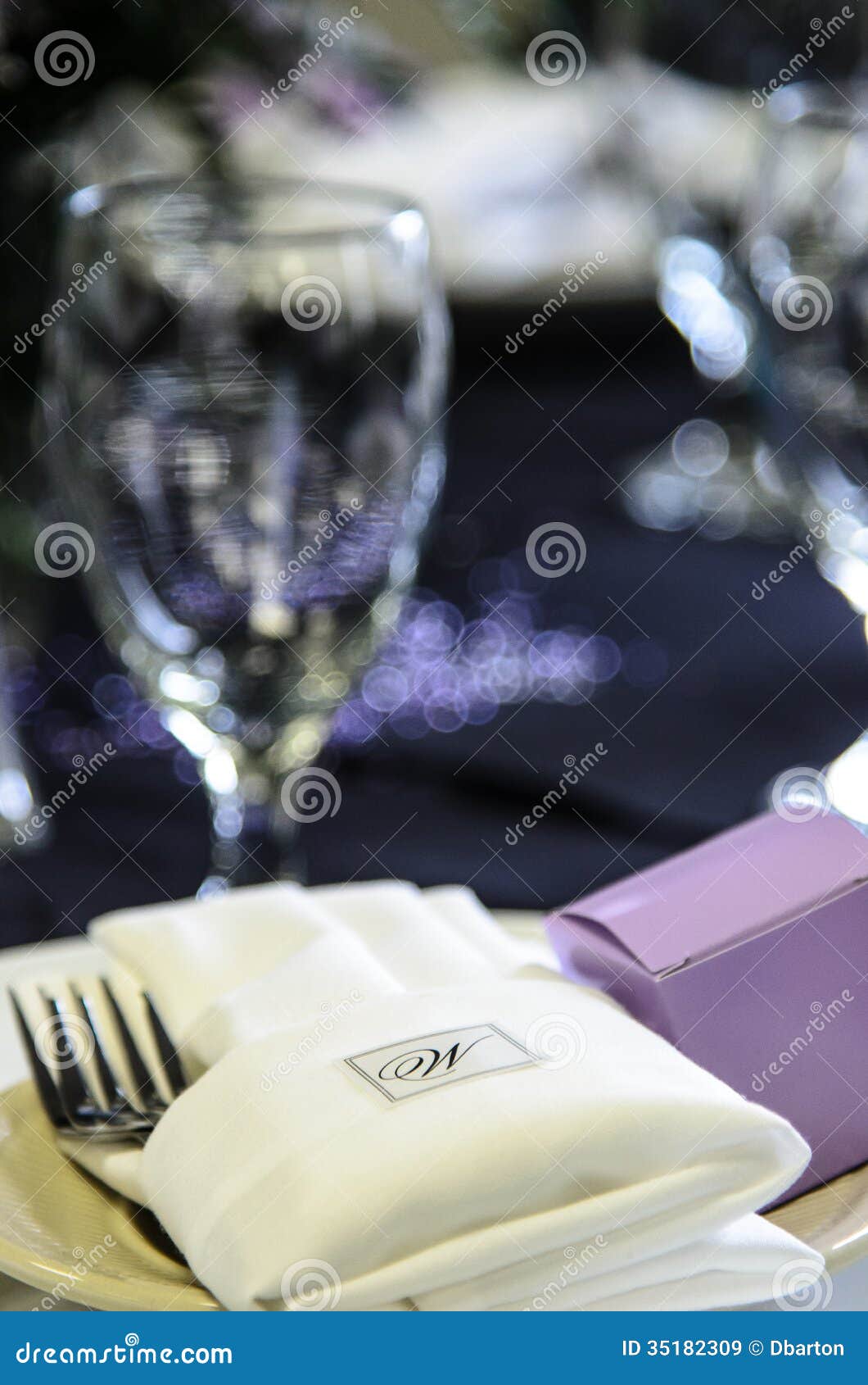 Wedding Table Plate Setting Stock Image - Image of table, vertical ...