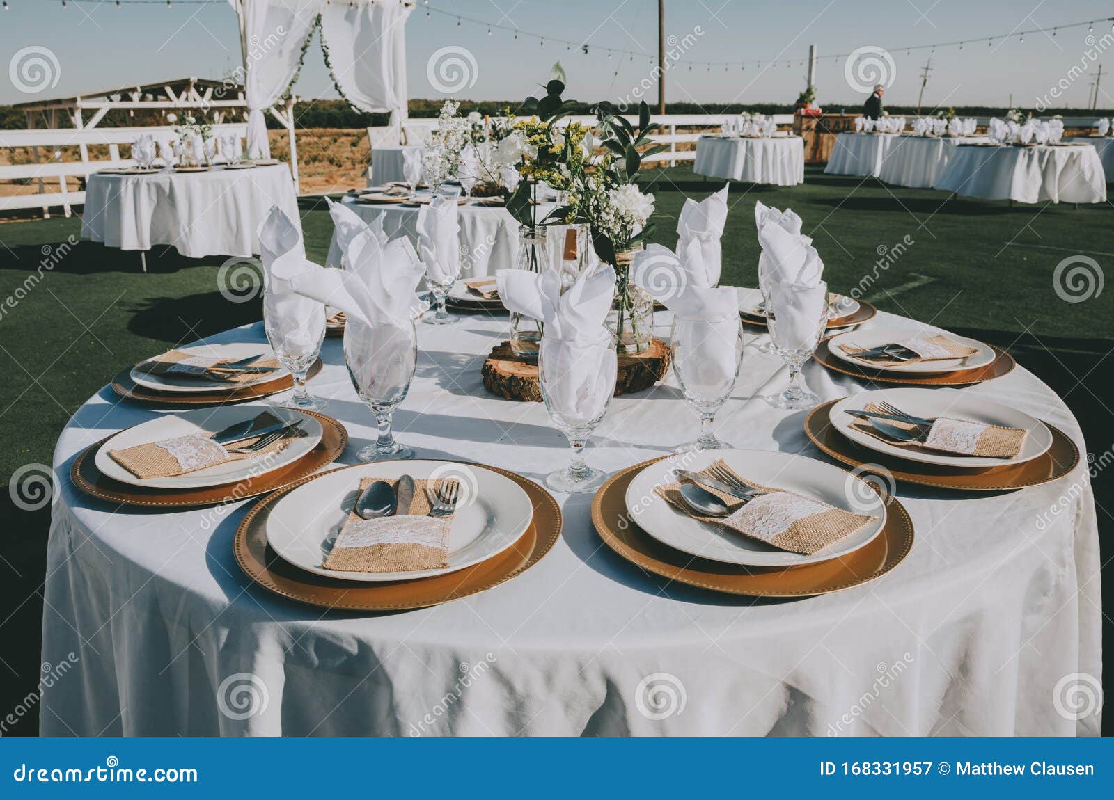 Wedding Table with Rustic Accessories Stock Image - Image of candles ...