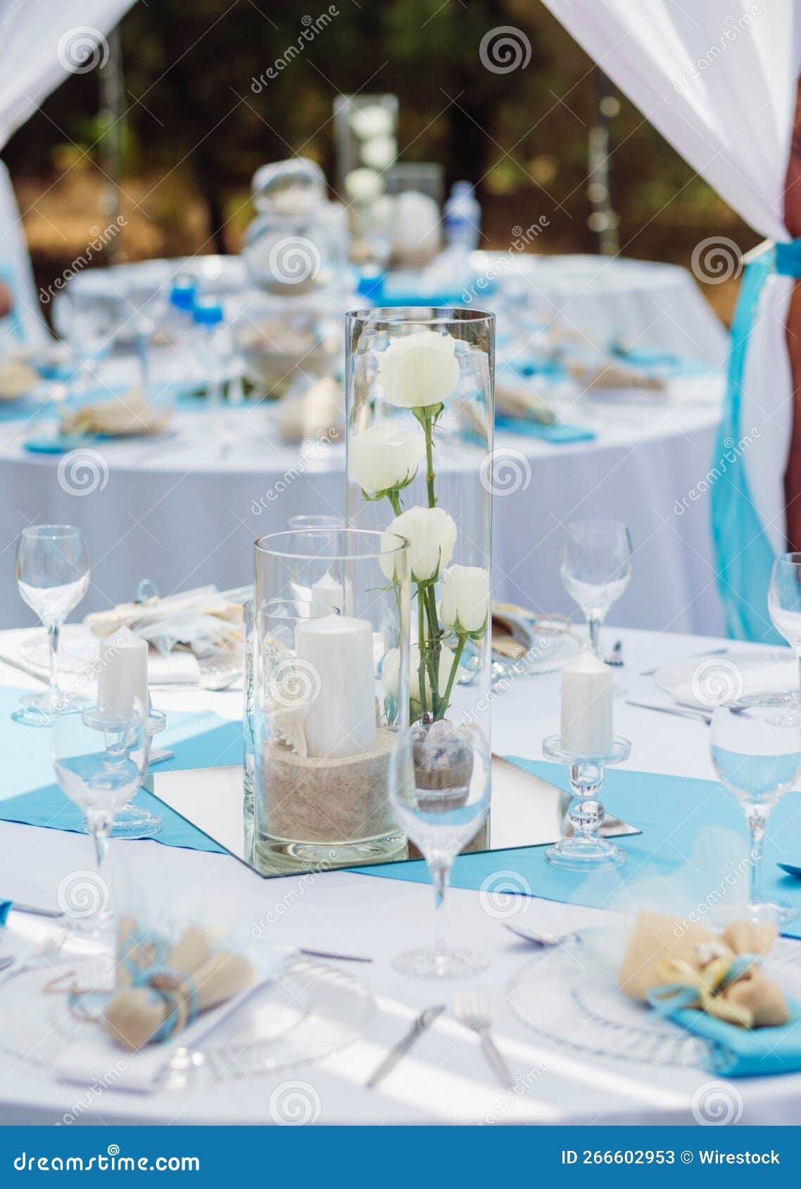 Wedding Table Set Up for the Guest Stock Image - Image of modern ...