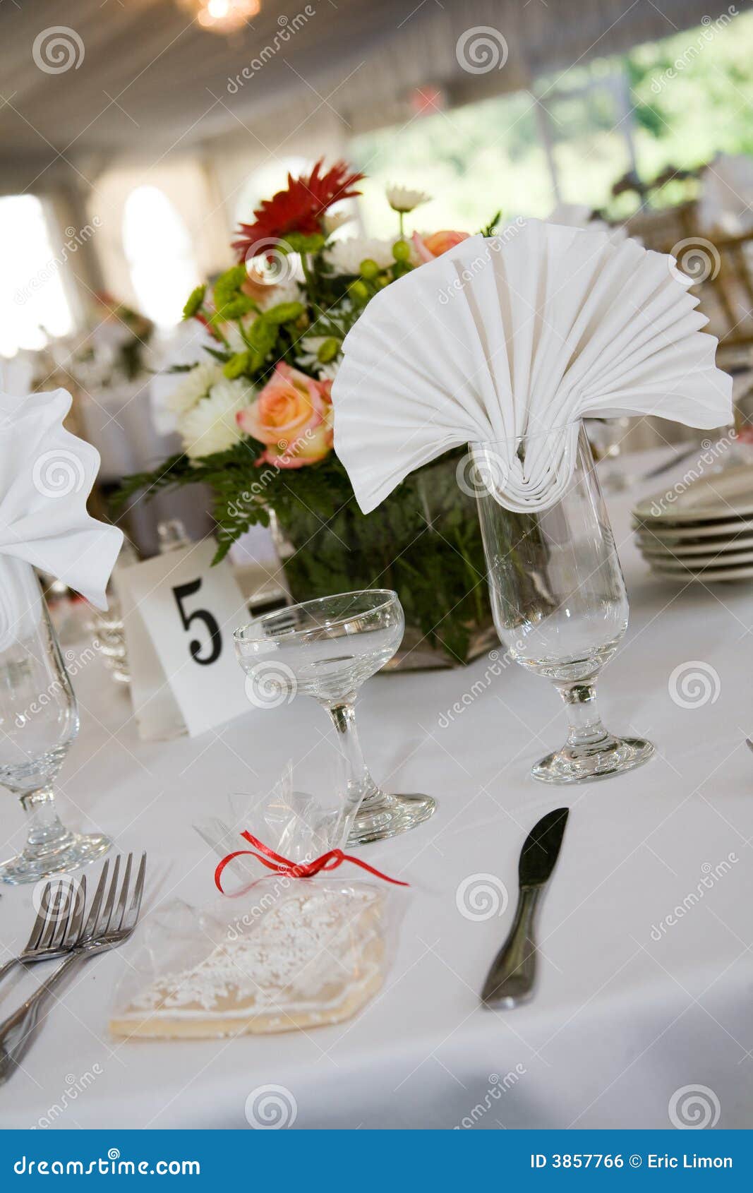 Wedding Table Setting for Dinner Stock Photo - Image of elegance ...