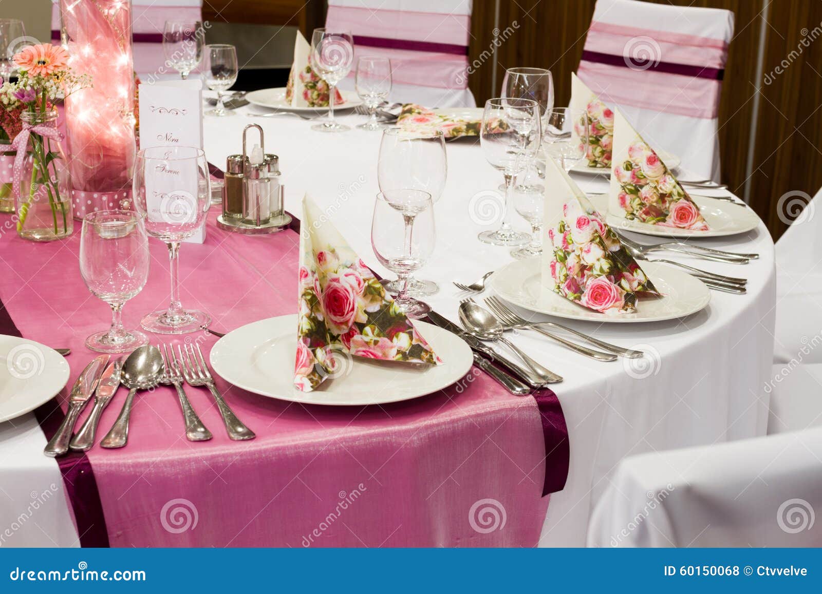 Wedding tables set stock photo. Image of dinnerware, party - 60150068