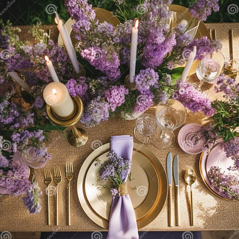 Wedding Tablescape, Elegant Formal Dinner Table Setting, Table Scape ...