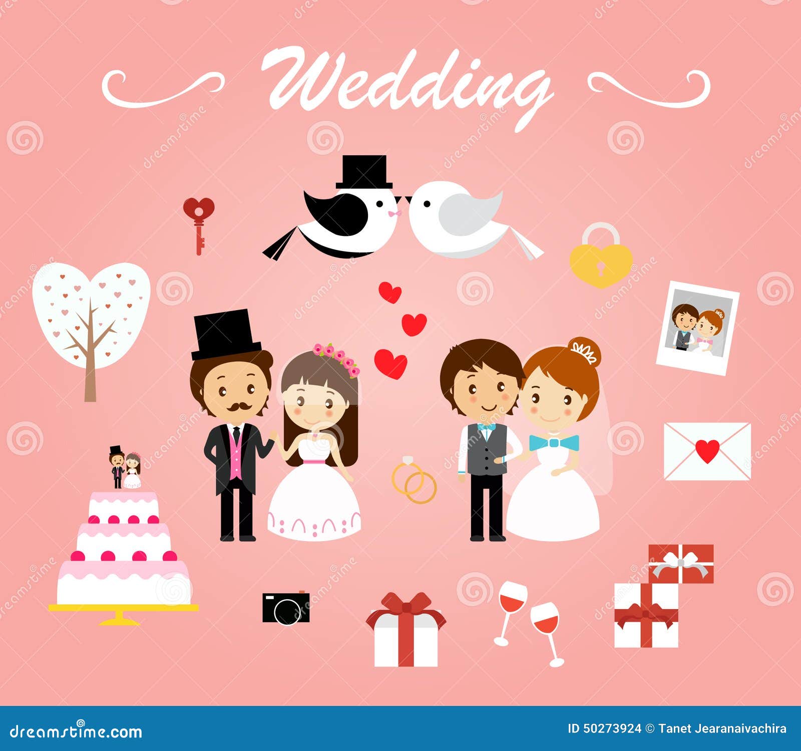 Wedding template vector stock vector. Illustration of graphic - 50273924