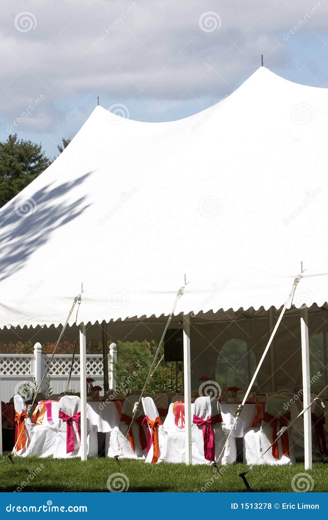 Outdoor Wedding Ceremony In A Tent