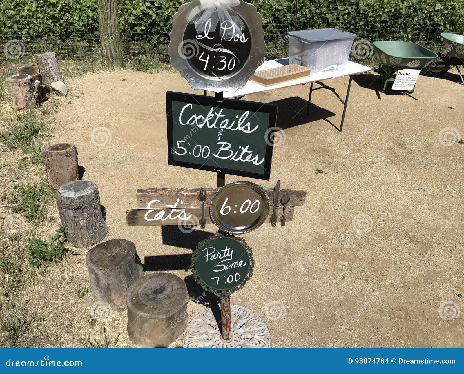 Wedding Time of Events Sign Stock Photo - Image of time, wedding: 93074784