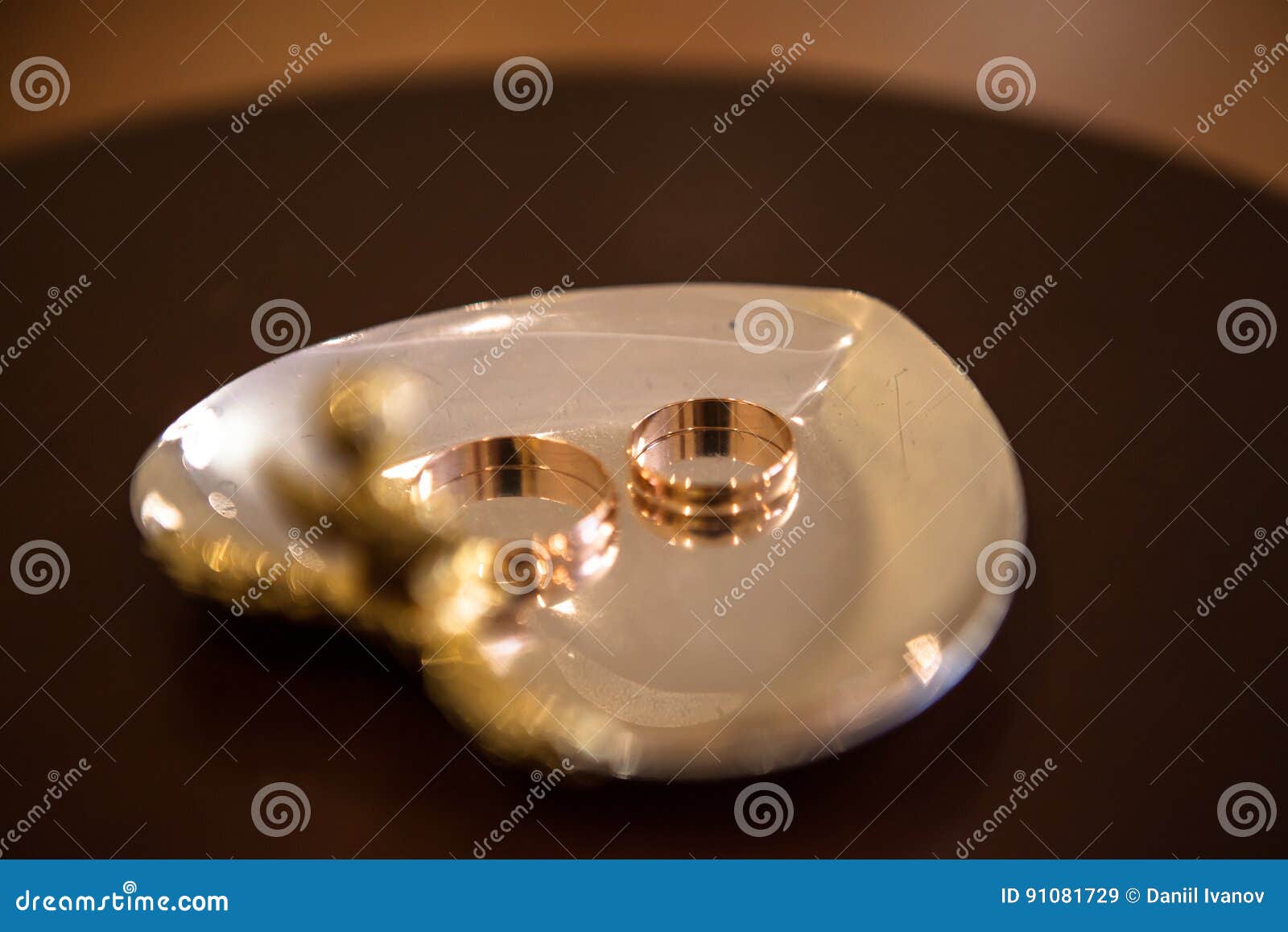 Wedding two gold rings stock image. Image of bands, rings - 91081729