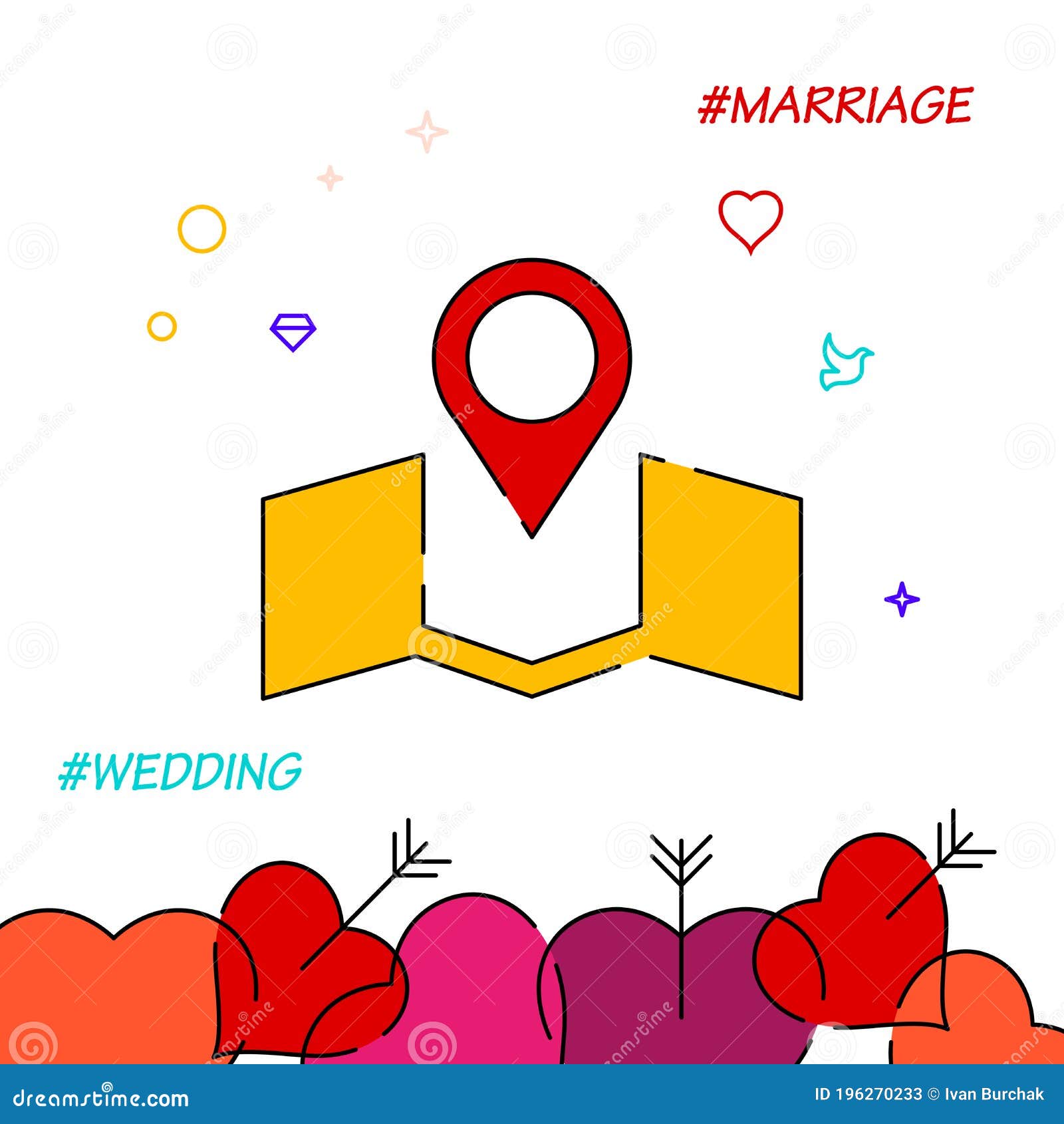 Wedding Venue Filled Line Icon, Simple Illustration Stock Vector ...
