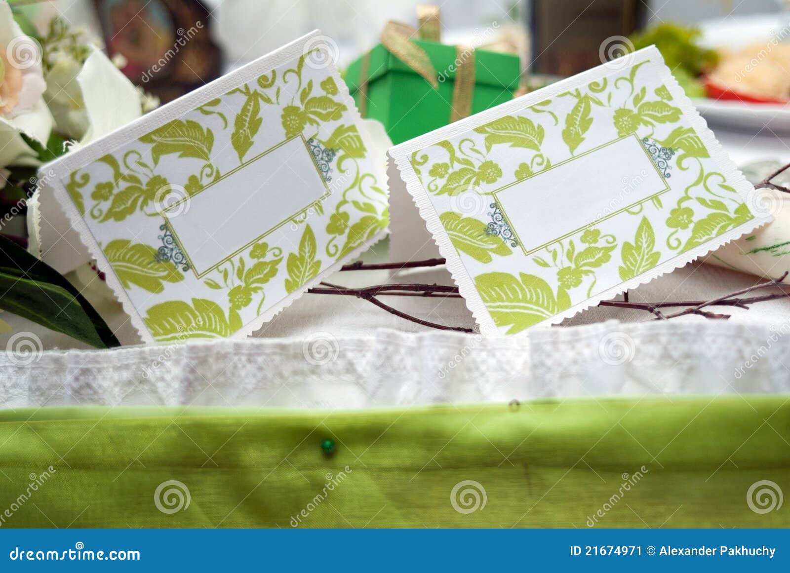 Wedding visit cards stock image. Image of decoration - 21674971