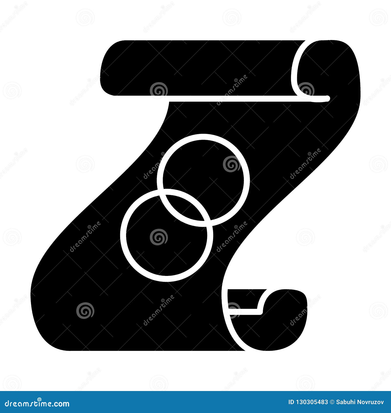 Wedding Vow Solid Icon. Script with Rings Vector Illustration Isolated ...