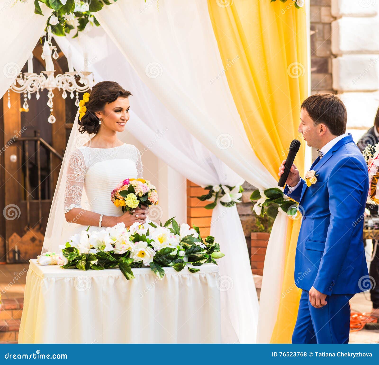 Wedding Vows at the Ceremony Stock Photo - Image of marriage, cute ...