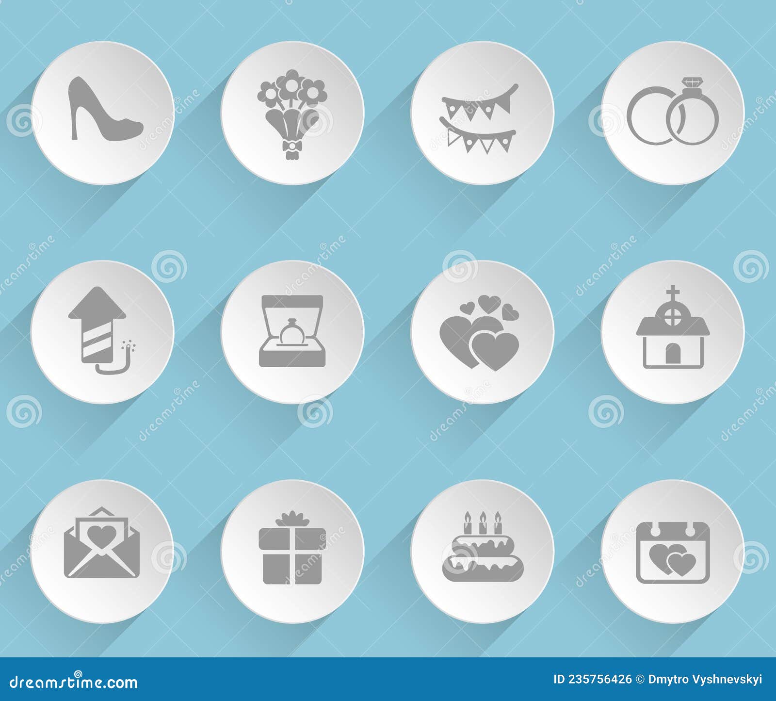 Wedding web icons stock vector. Illustration of symbol - 235756426