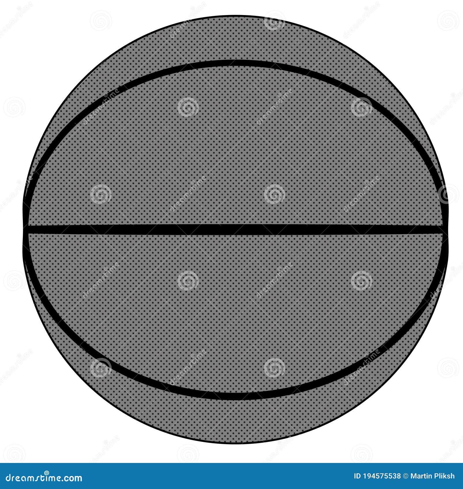 Professional Vector Illustration a Basketball - Line Drawing, Black and ...