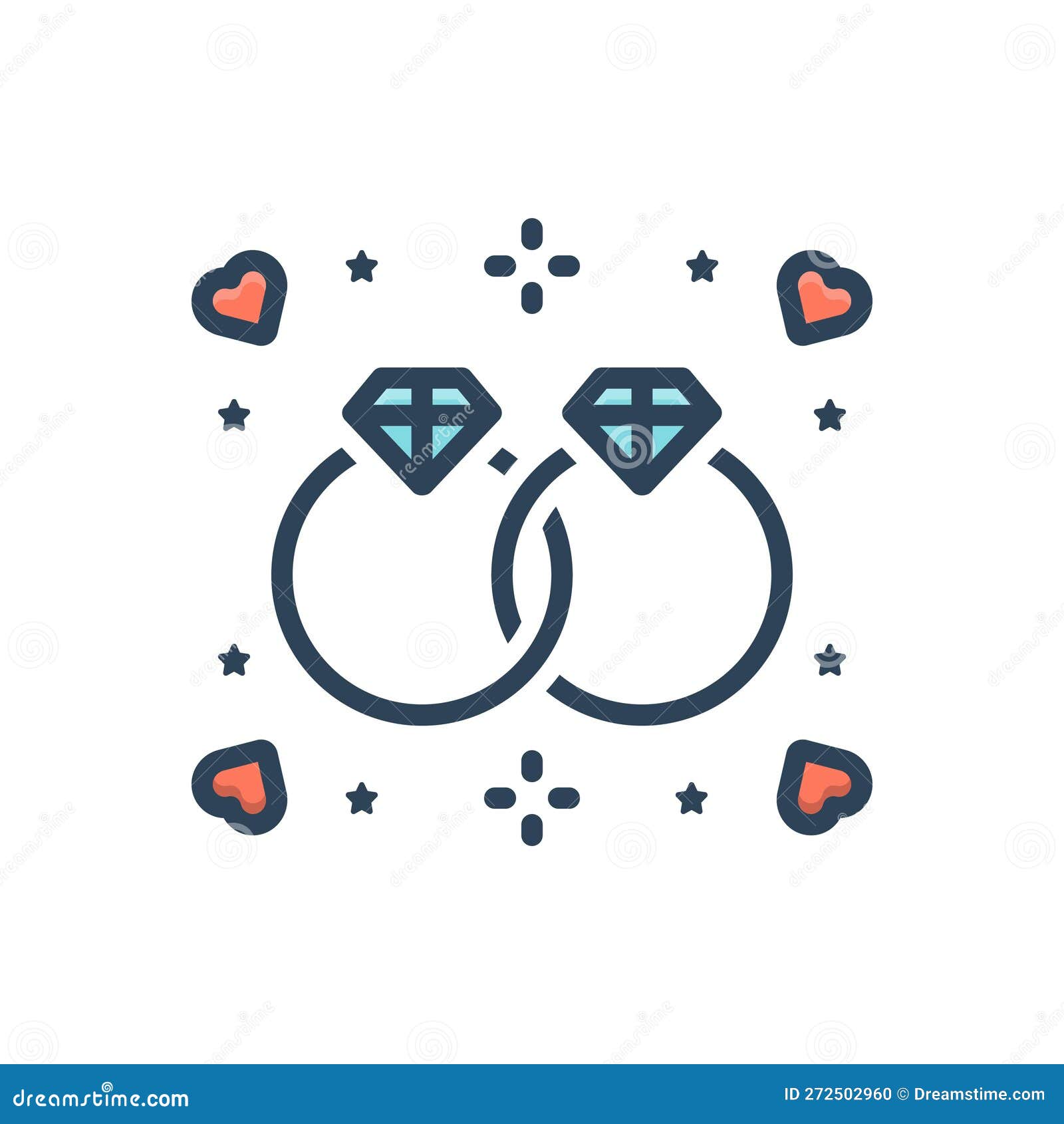 Color Illustration Icon for Weddings, Marriage and Ceremony Stock ...