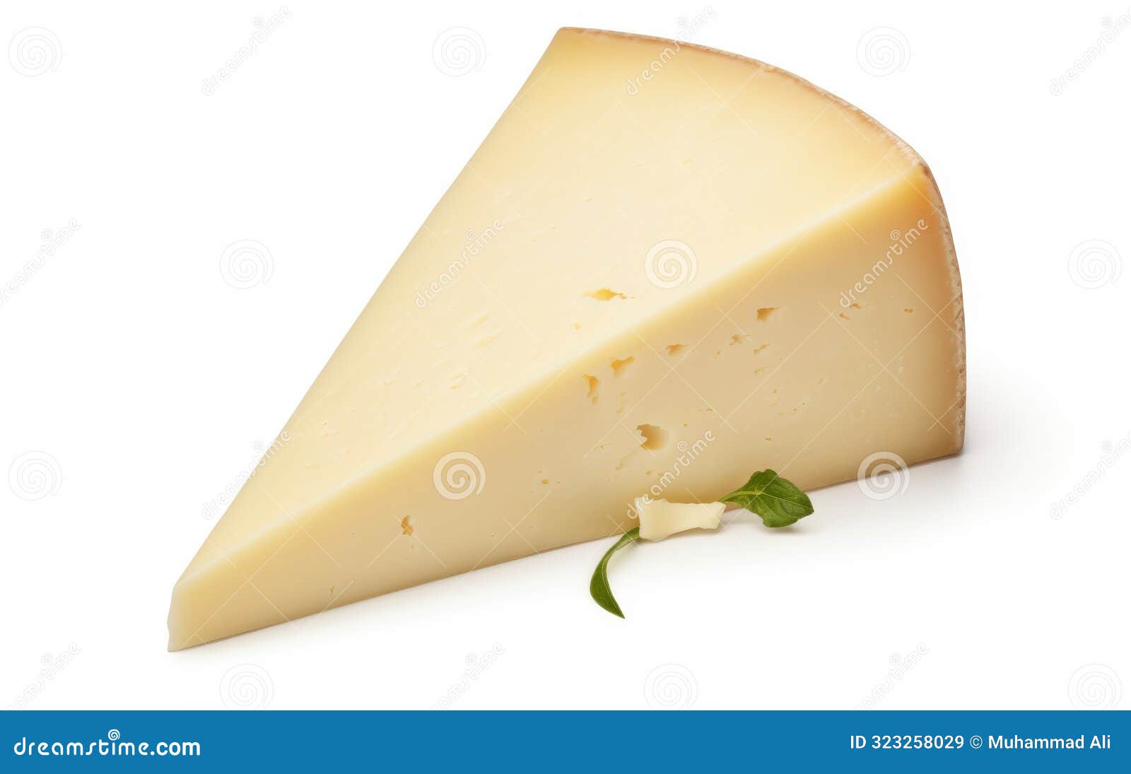 A Wedge of Cheese on White Background Stock Illustration - Illustration ...