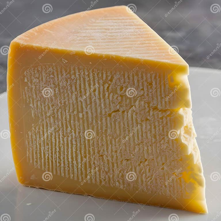 Wedge of Parmesan Cheese with Crystallized Patterns and Texture Stock Illustration ...