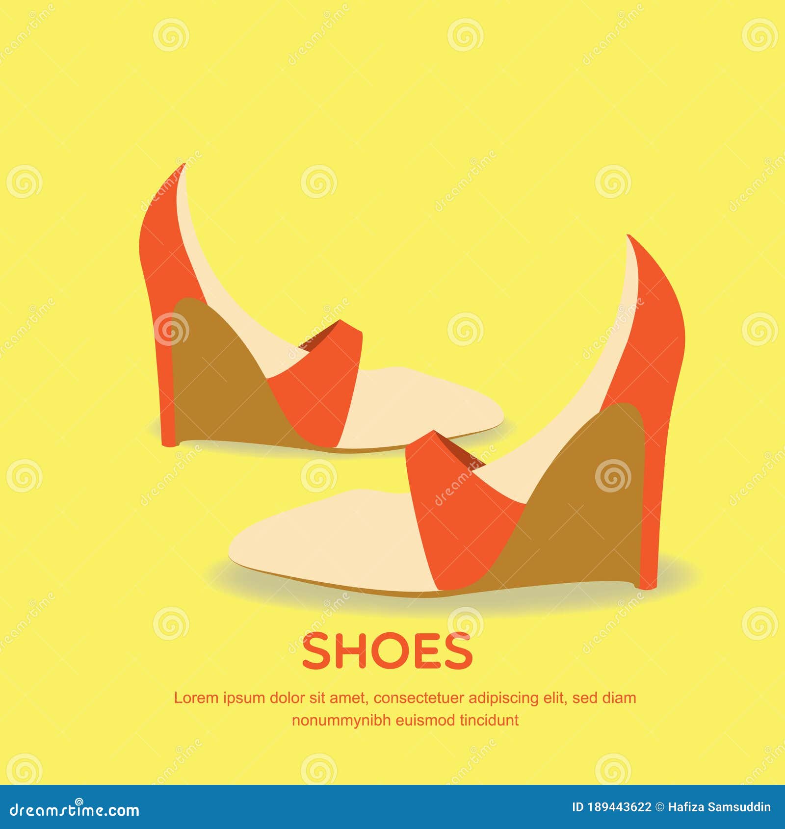 Wedge Shoes. Vector Illustration Decorative Design Stock Vector ...