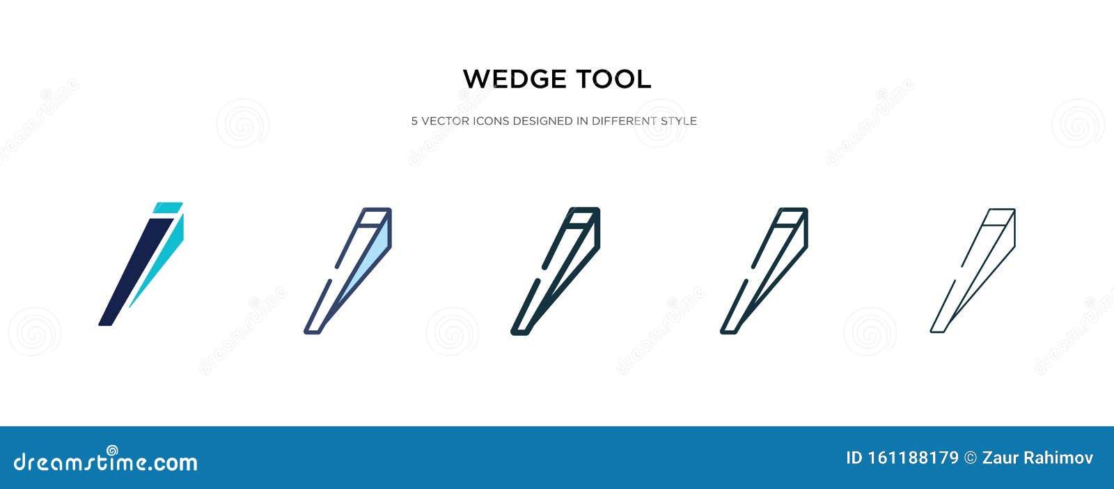 Wedge Tool Icon in Different Style Vector Illustration. Two Colored and ...