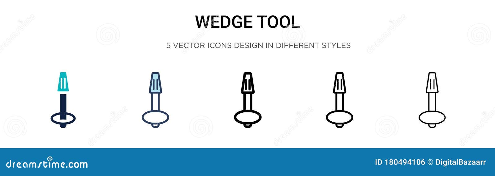 Wedge Tool Icon in Filled, Thin Line, Outline and Stroke Style. Vector ...