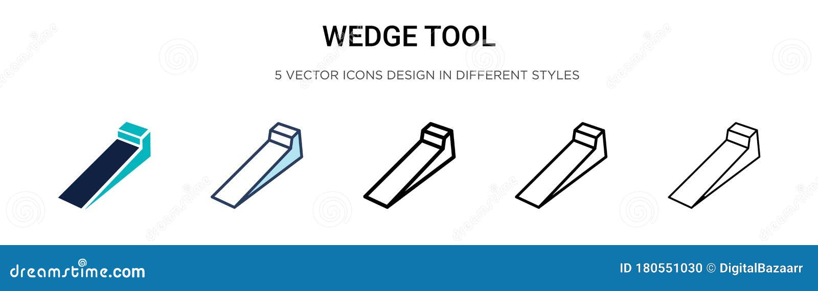 Wedge Tool Icon in Filled, Thin Line, Outline and Stroke Style. Vector ...