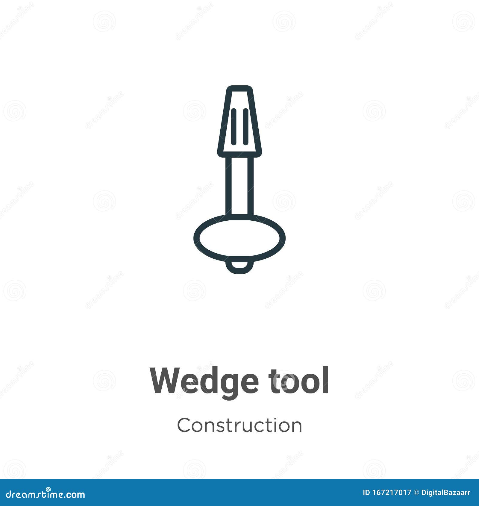 Wedge Tool Outline Vector Icon. Thin Line Black Wedge Tool Icon, Flat ...