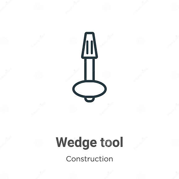 Wedge Tool Outline Vector Icon. Thin Line Black Wedge Tool Icon, Flat ...