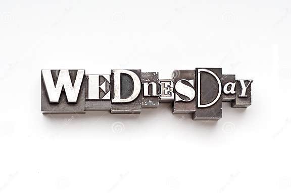 Wednesday stock image. Image of font, sans, workweek, typography - 5753403