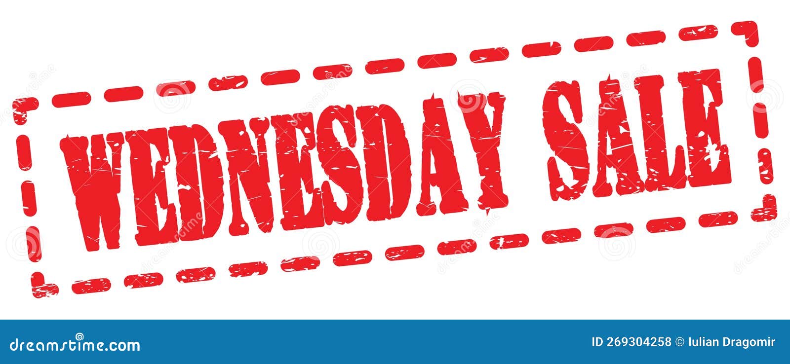 WEDNESDAY SALE Text Written on Red Stamp Sign Stock Illustration ...