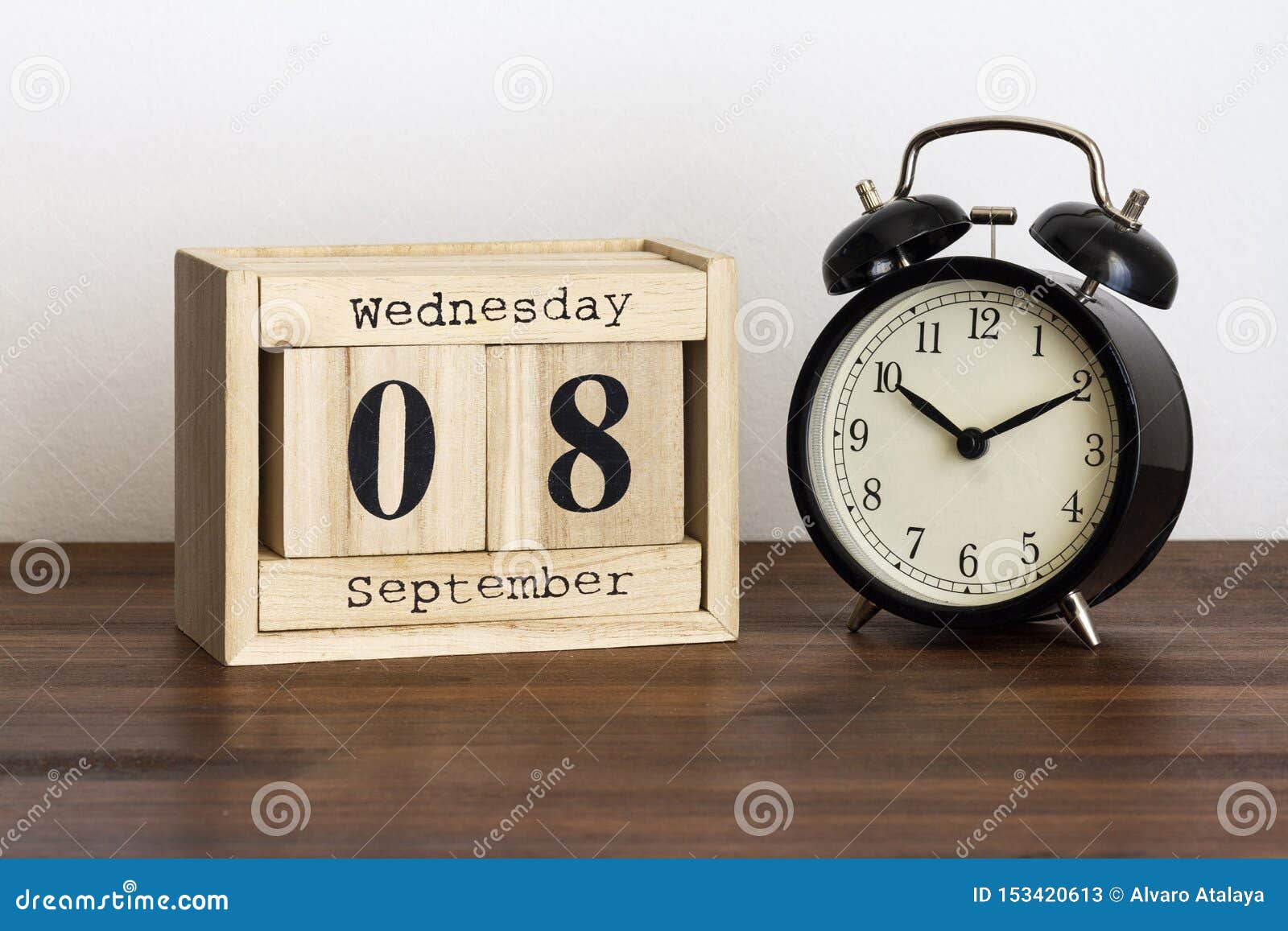 Wednesday 8 September stock image. Image of icon, plan - 153420613
