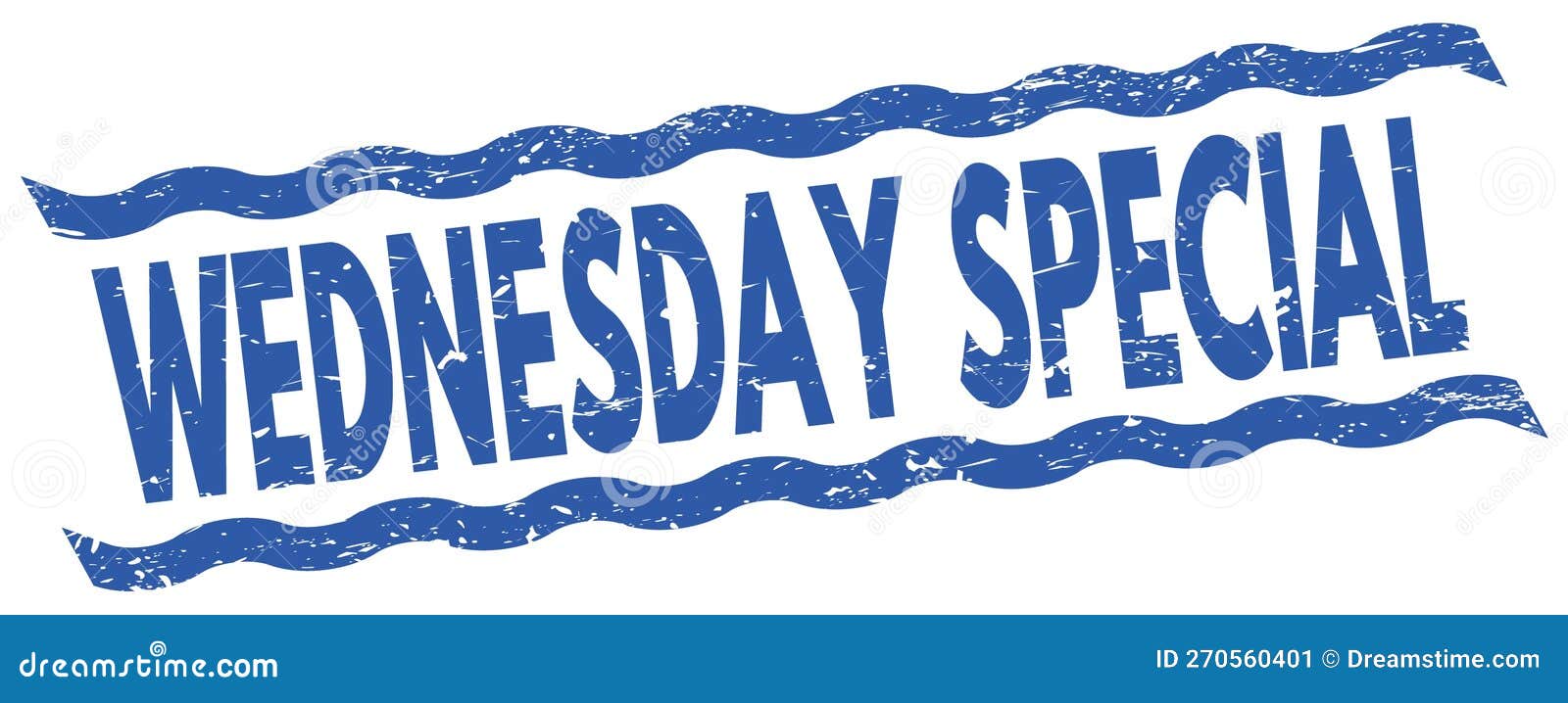 WEDNESDAY SPECIAL Text on Blue Lines Stamp Sign Stock Illustration ...