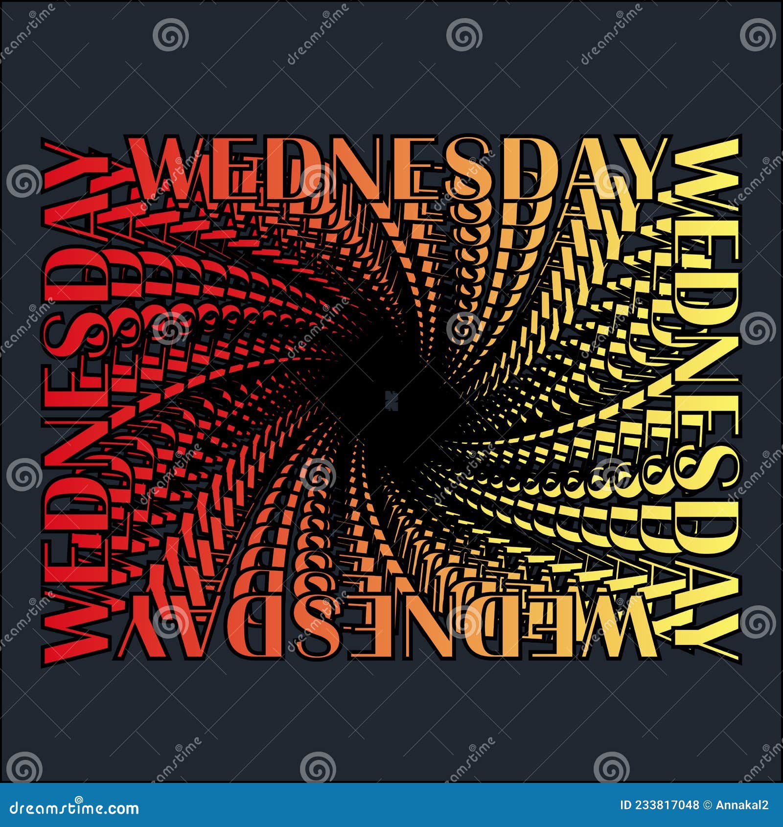 Wednesday. Background with Text Wednesday. Vector Illustration. Day of ...