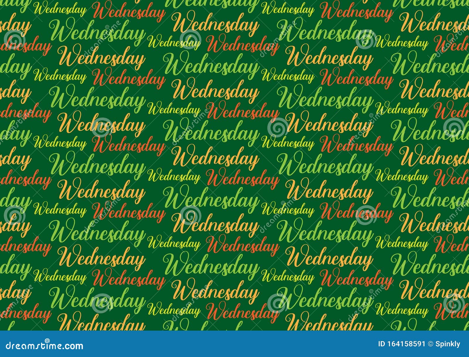 Wednesday Text Pattern for Wallpaper Use Stock Illustration ...