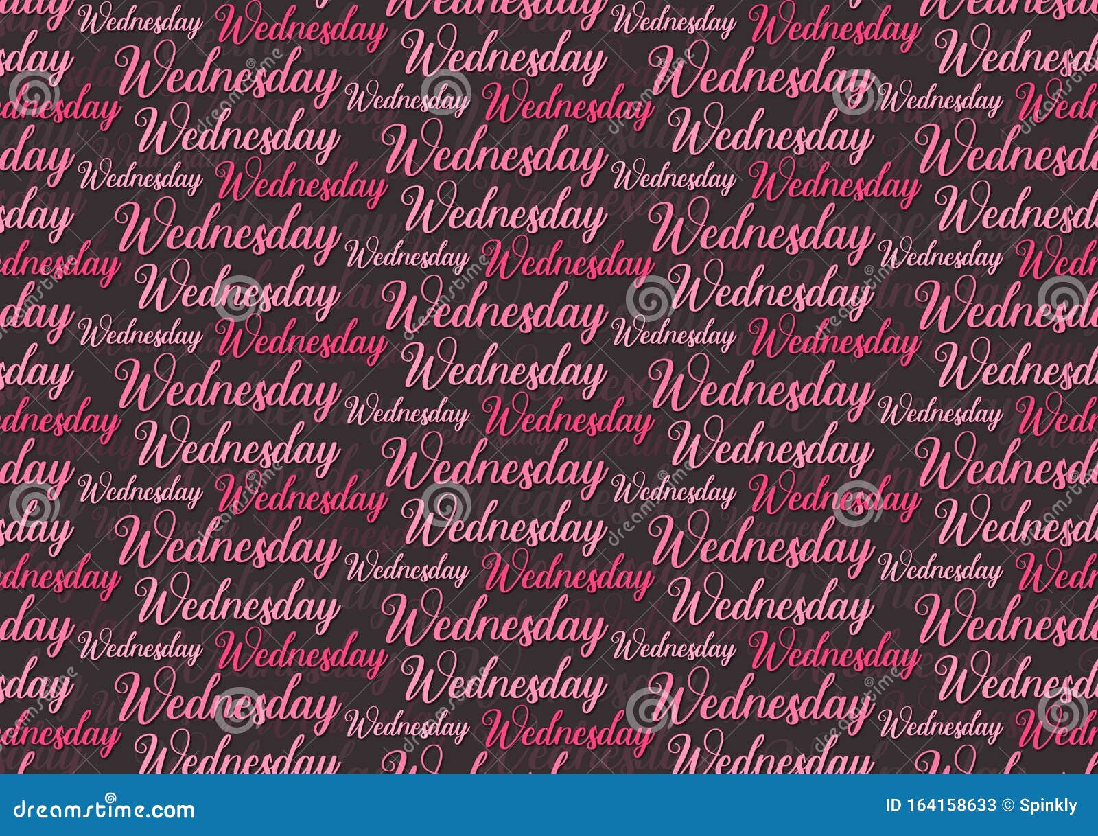 Wednesday Text Pattern for Wallpaper Use Stock Illustration ...