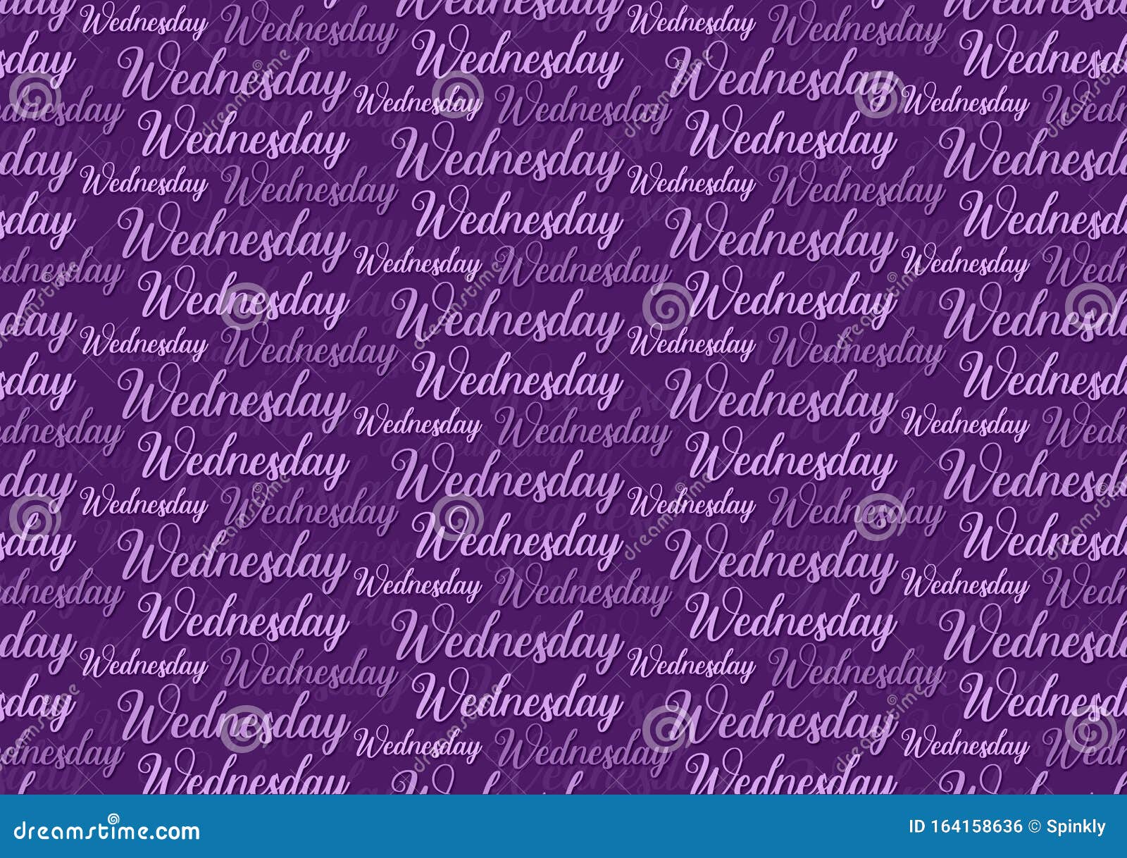 Wednesday Text Pattern for Wallpaper Use Stock Illustration ...