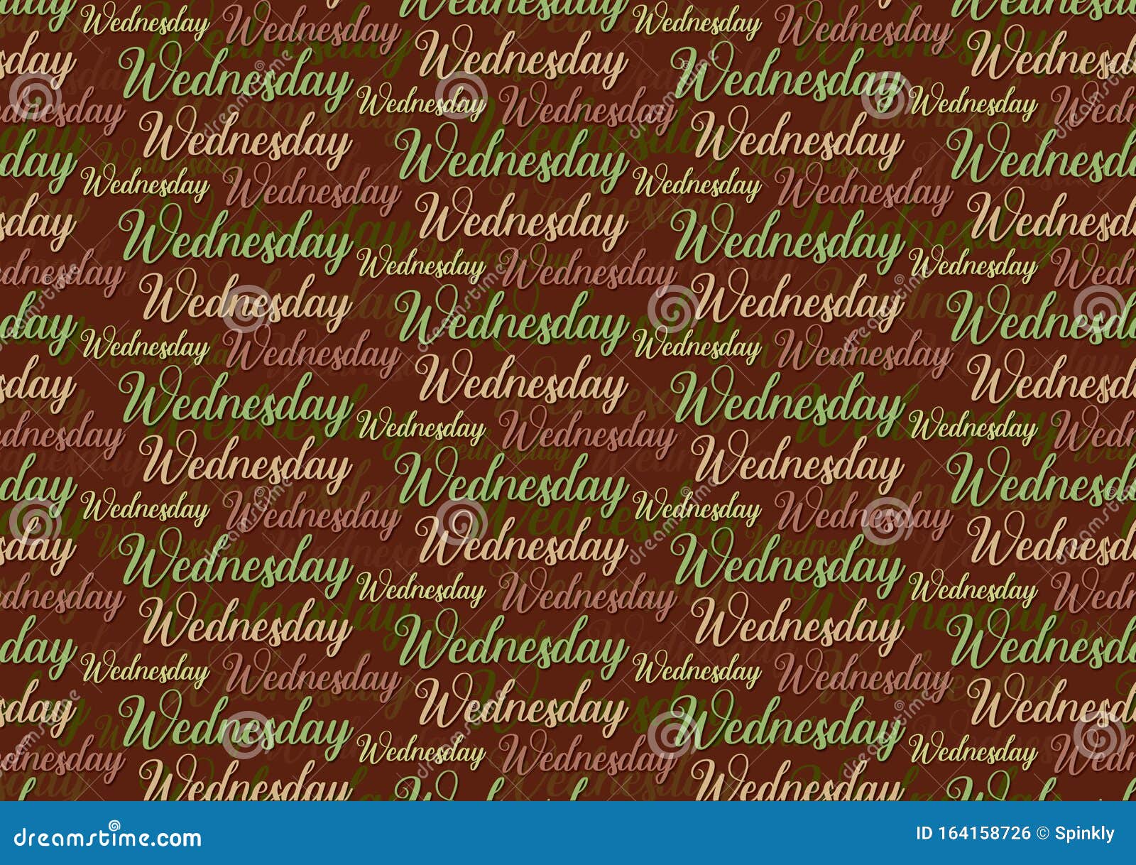 Wednesday Text Pattern for Wallpaper Use Stock Illustration ...
