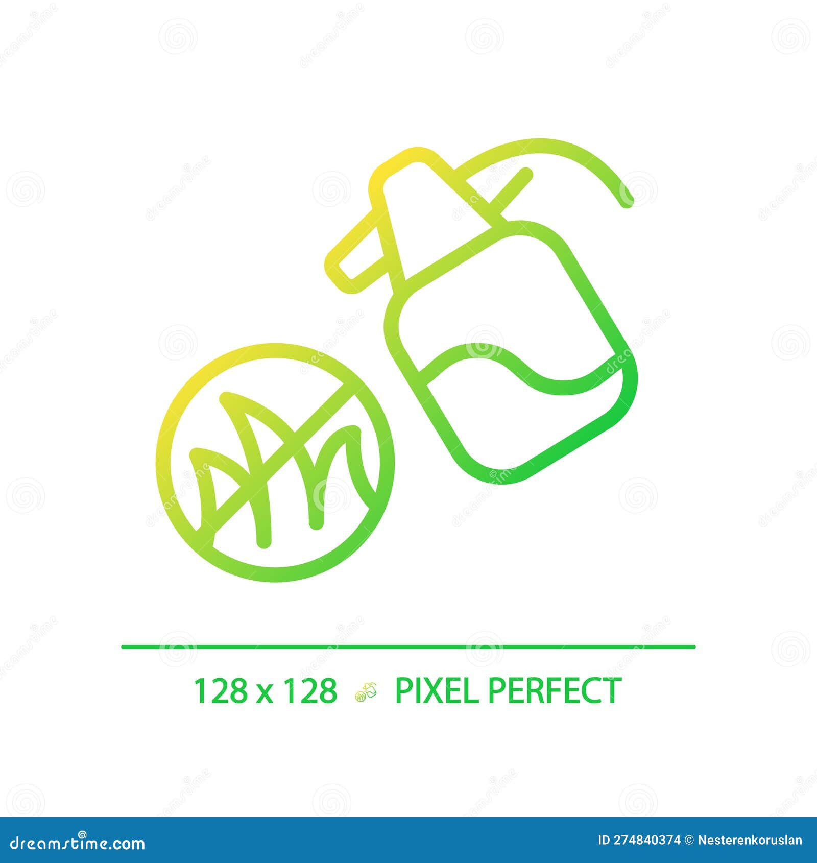 Weed Control Gradient Linear Vector Icon Stock Vector - Illustration of ...