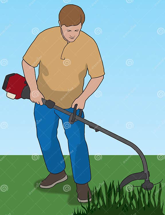 Weed Whacker stock vector. Illustration of lawn, mulch - 58188953