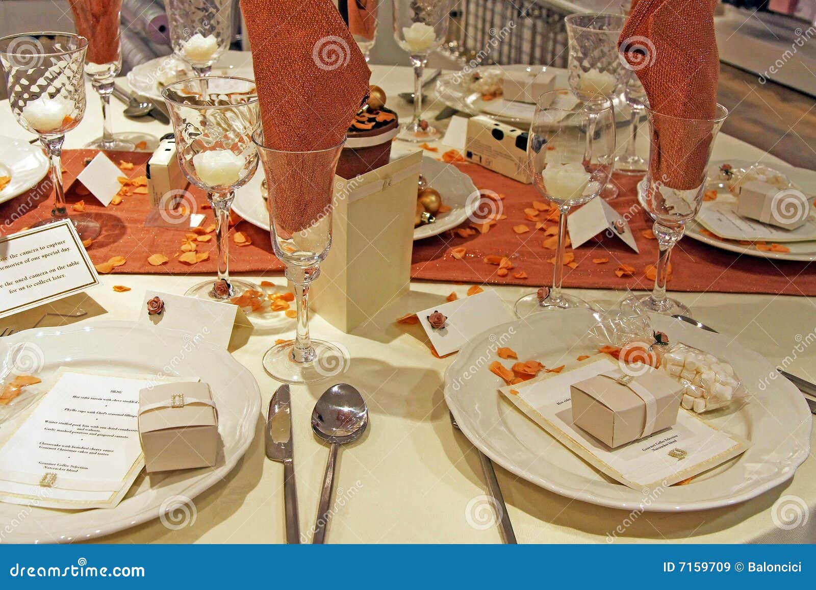 Weeding table stock image. Image of luxury, dishware, lunch - 7159709