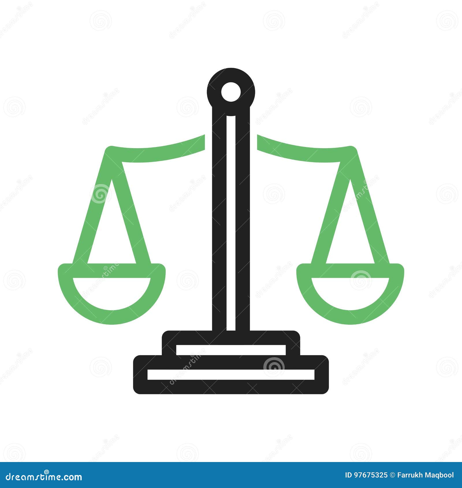 Weegschaal vector illustratie. Illustration of toekomst - 97675325