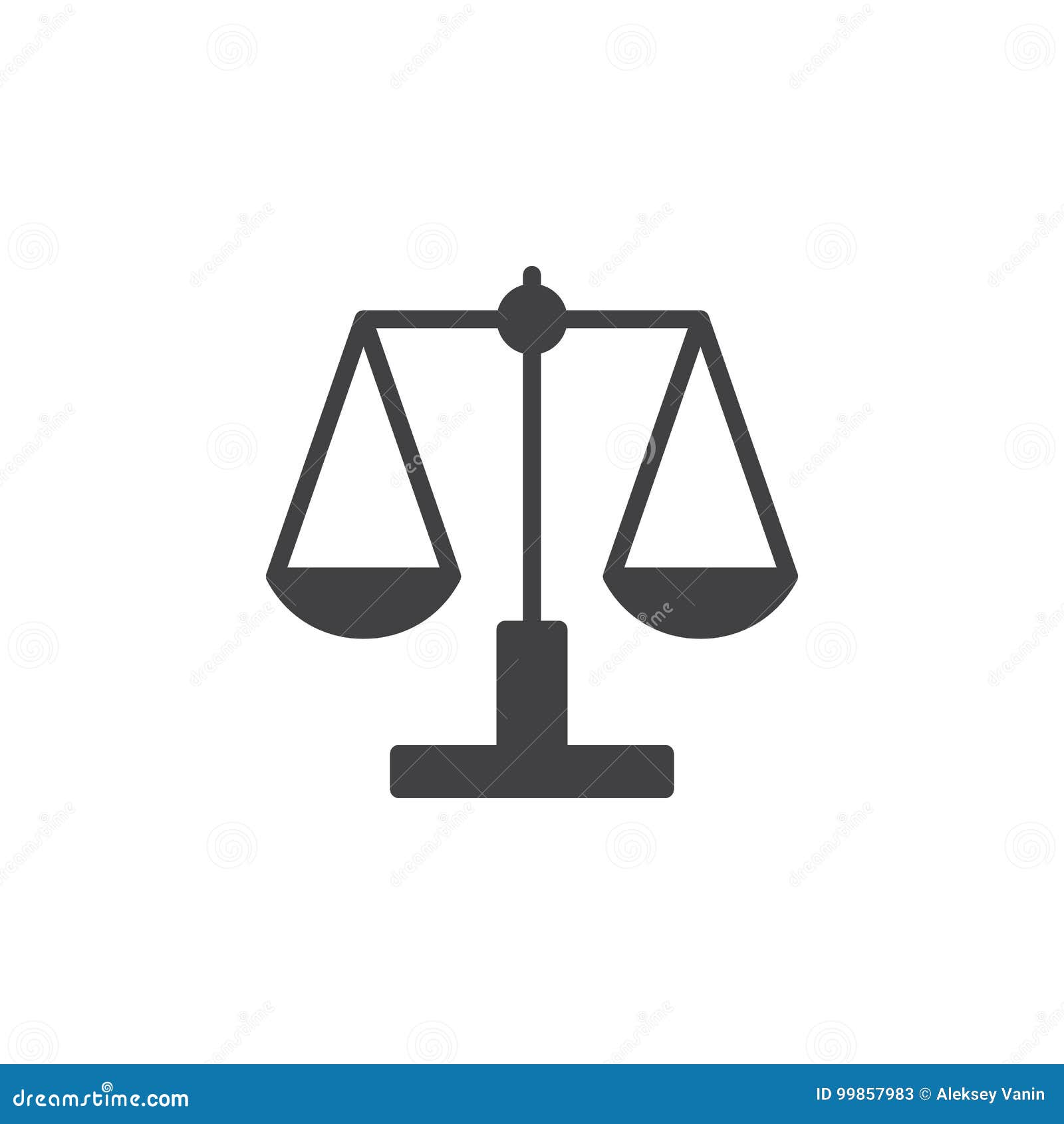 Weegschaal, De Vector Van Het Schaalpictogram Vector Illustratie ...