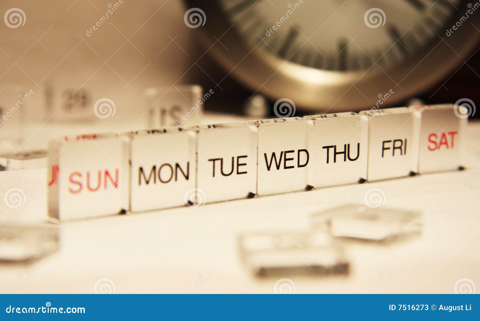 A week stock image. Image of dial, point, close, modern - 7516273