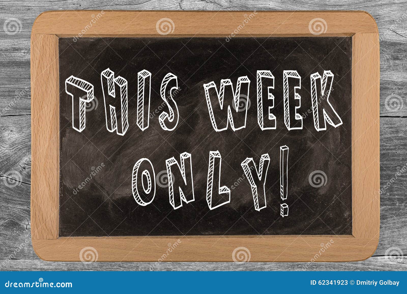 This Week only! Chalkboard with Outlined Text Stock Image - Image of ...