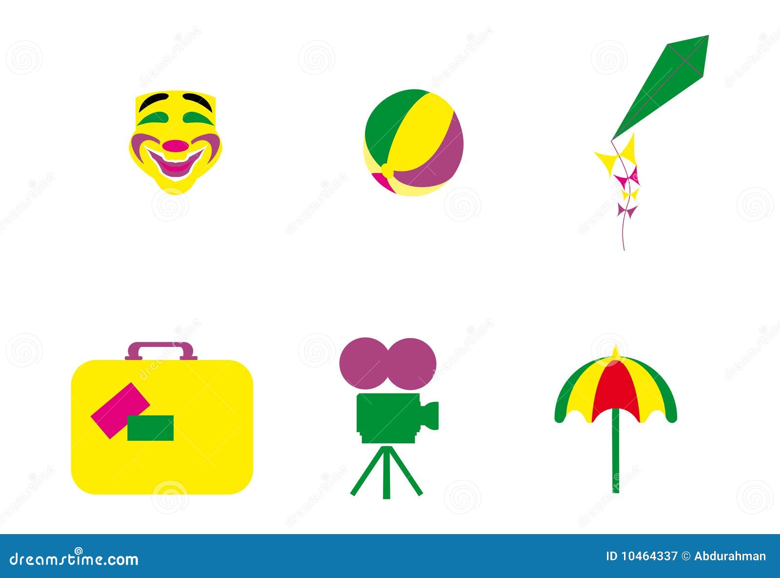 Week end icons stock vector. Illustration of umbrella - 10464337