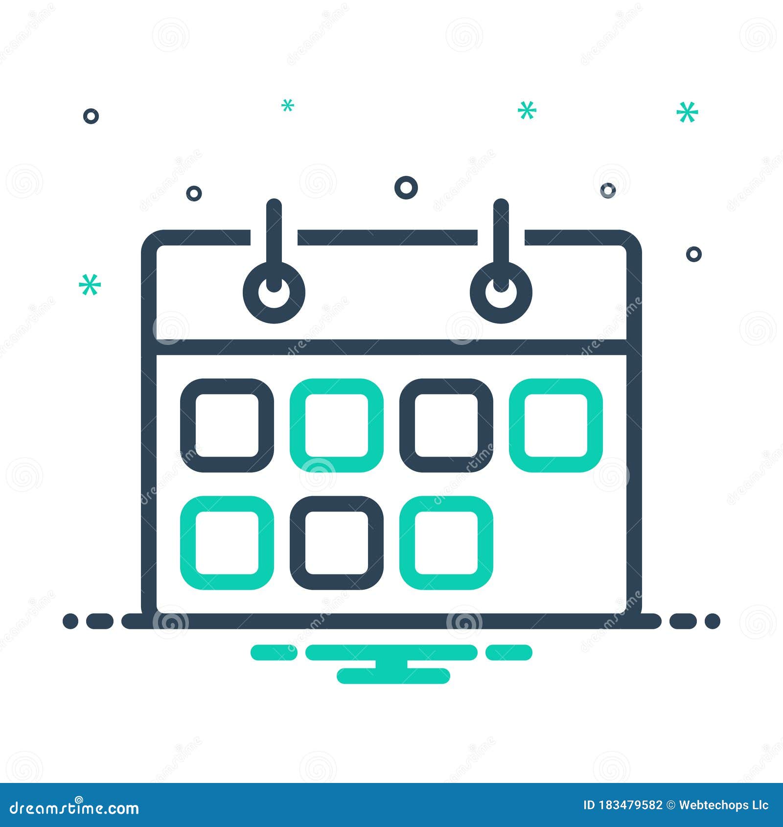 Mix Icon for Week, Once and Calendar Stock Vector - Illustration of ...