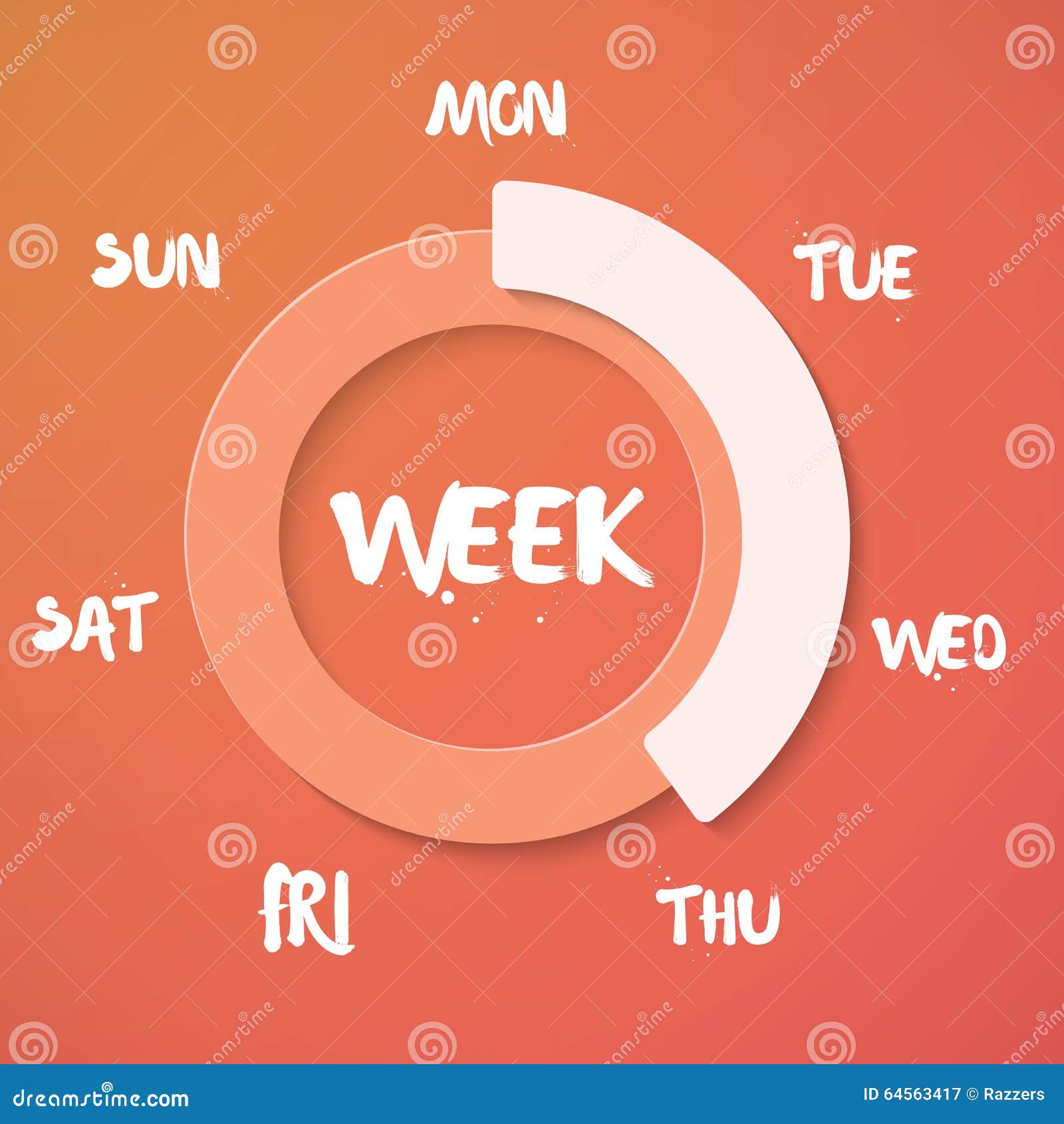 Week Loading Vector Illustration. Vector Weekend Countdown Backg Stock ...